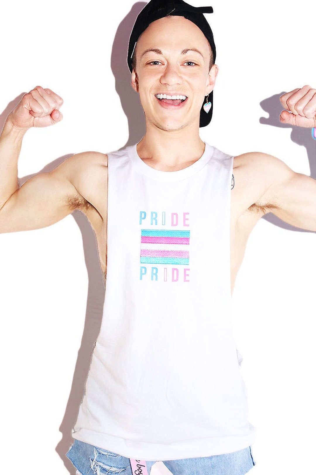 Trans Pride Low Arm Tank White - Etsy