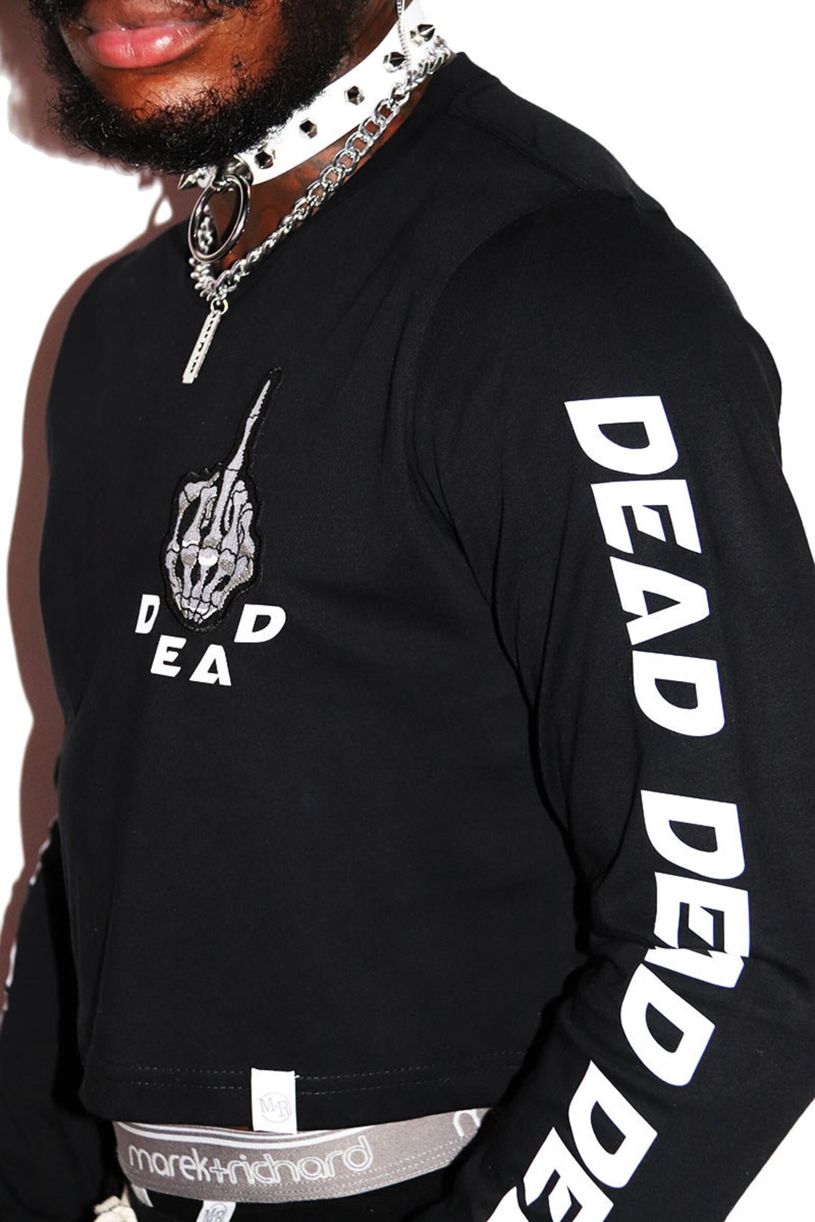Dead Long Sleeve Crop Tee Black | Etsy