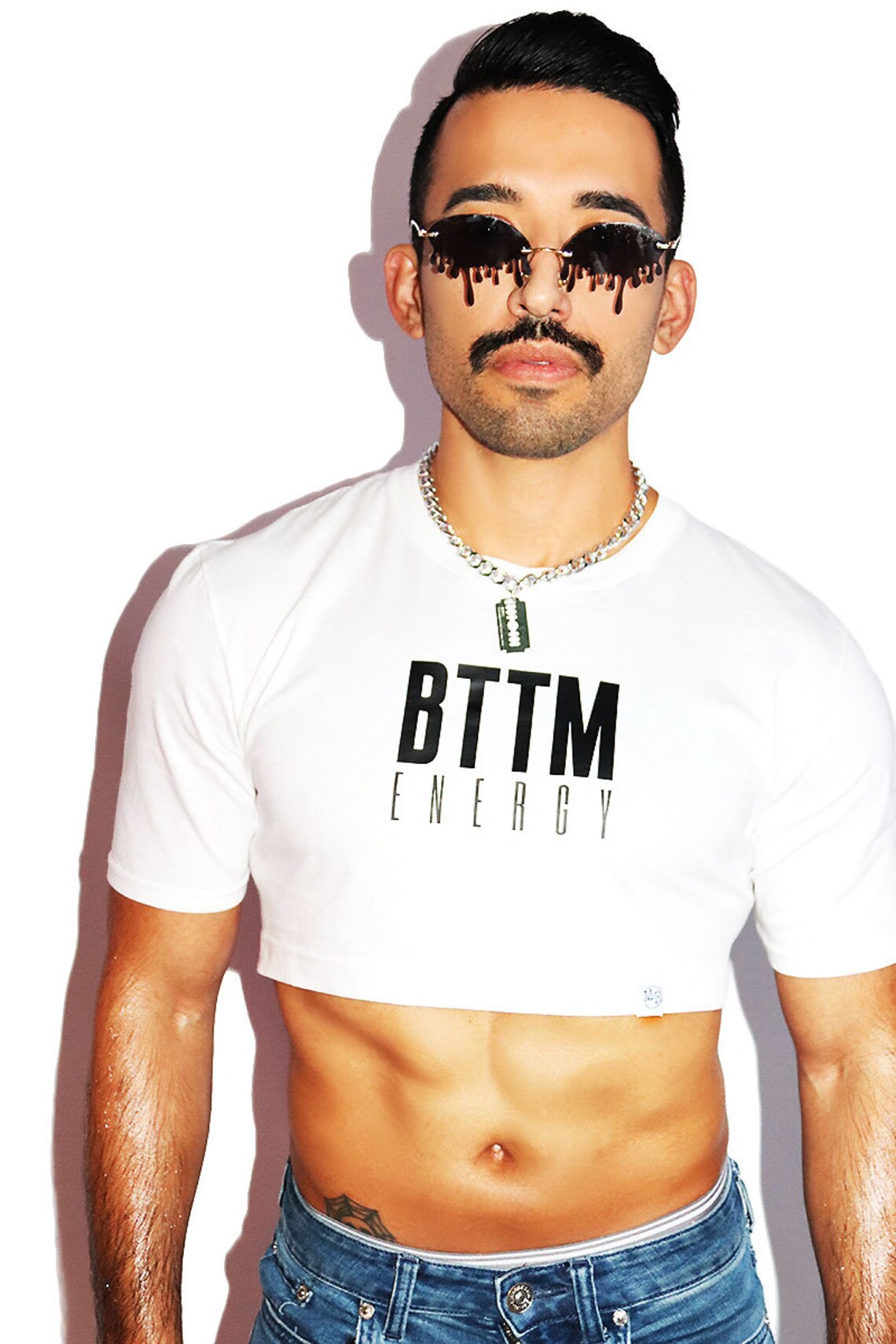 Bottom Energy Extreme Crop Tee-white - Etsy