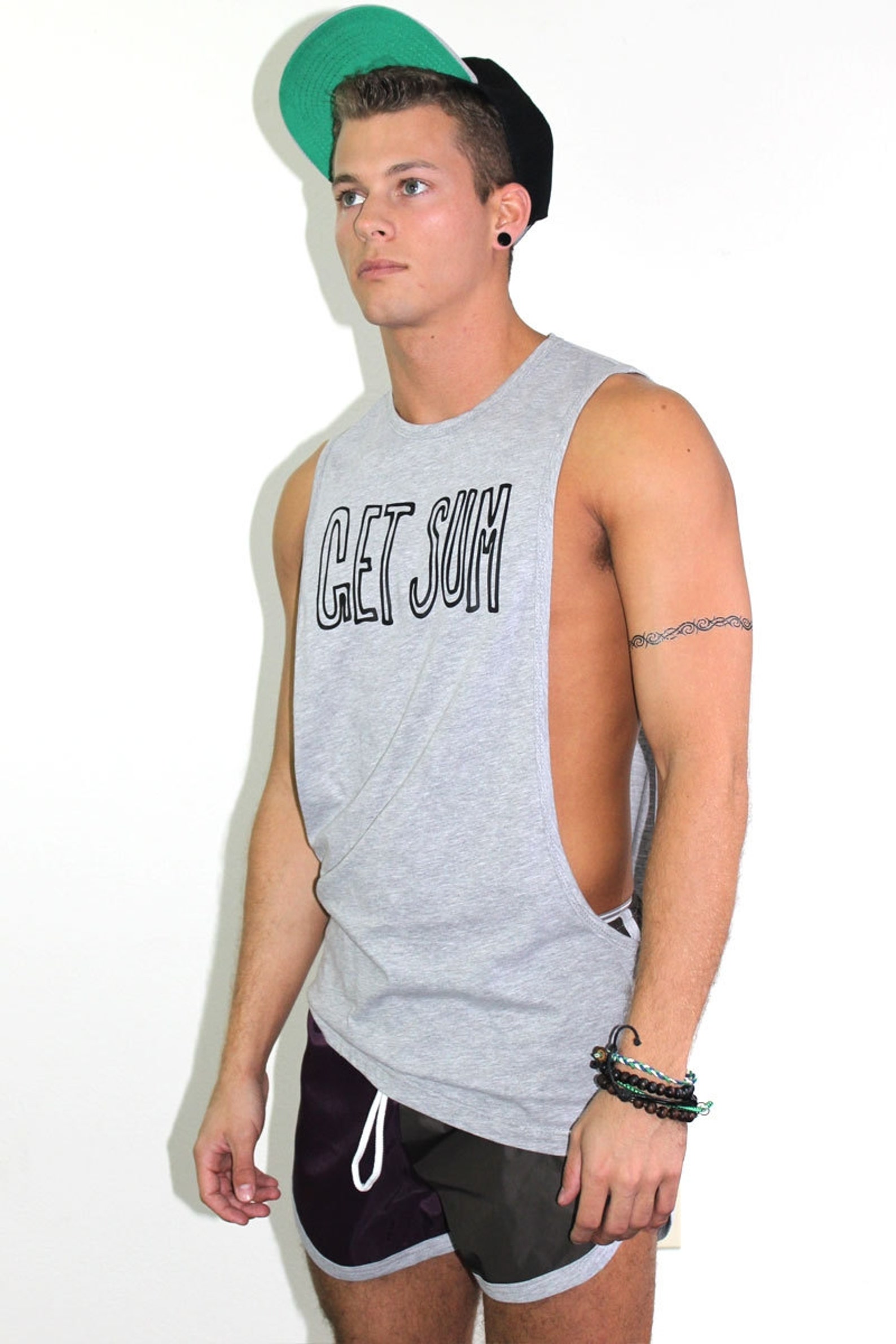 Marekrichard Get Sum Low Armhole Tank Grey - Etsy