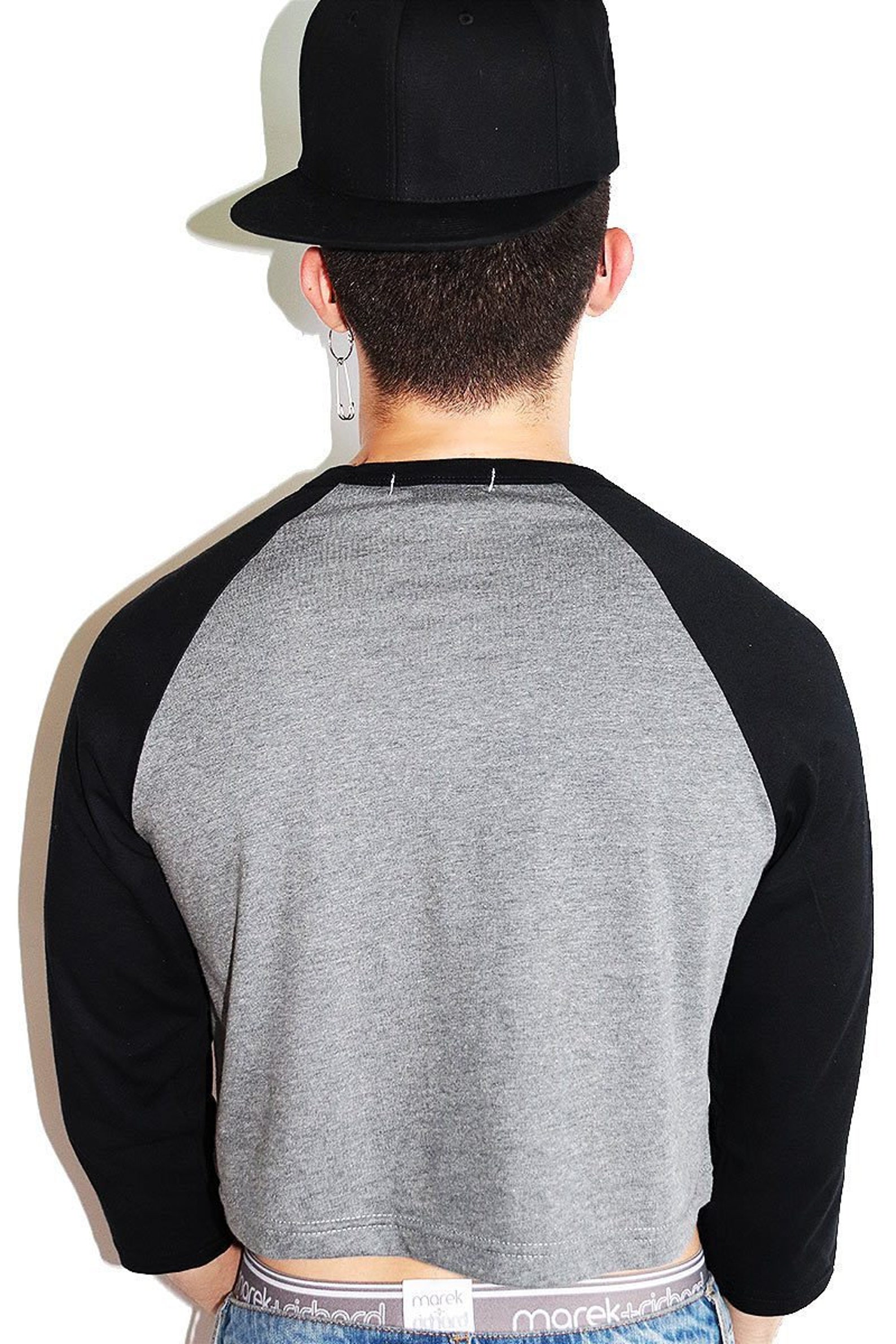 Devil's Werk Long Sleeve Raglan Crop Tee-black - Etsy