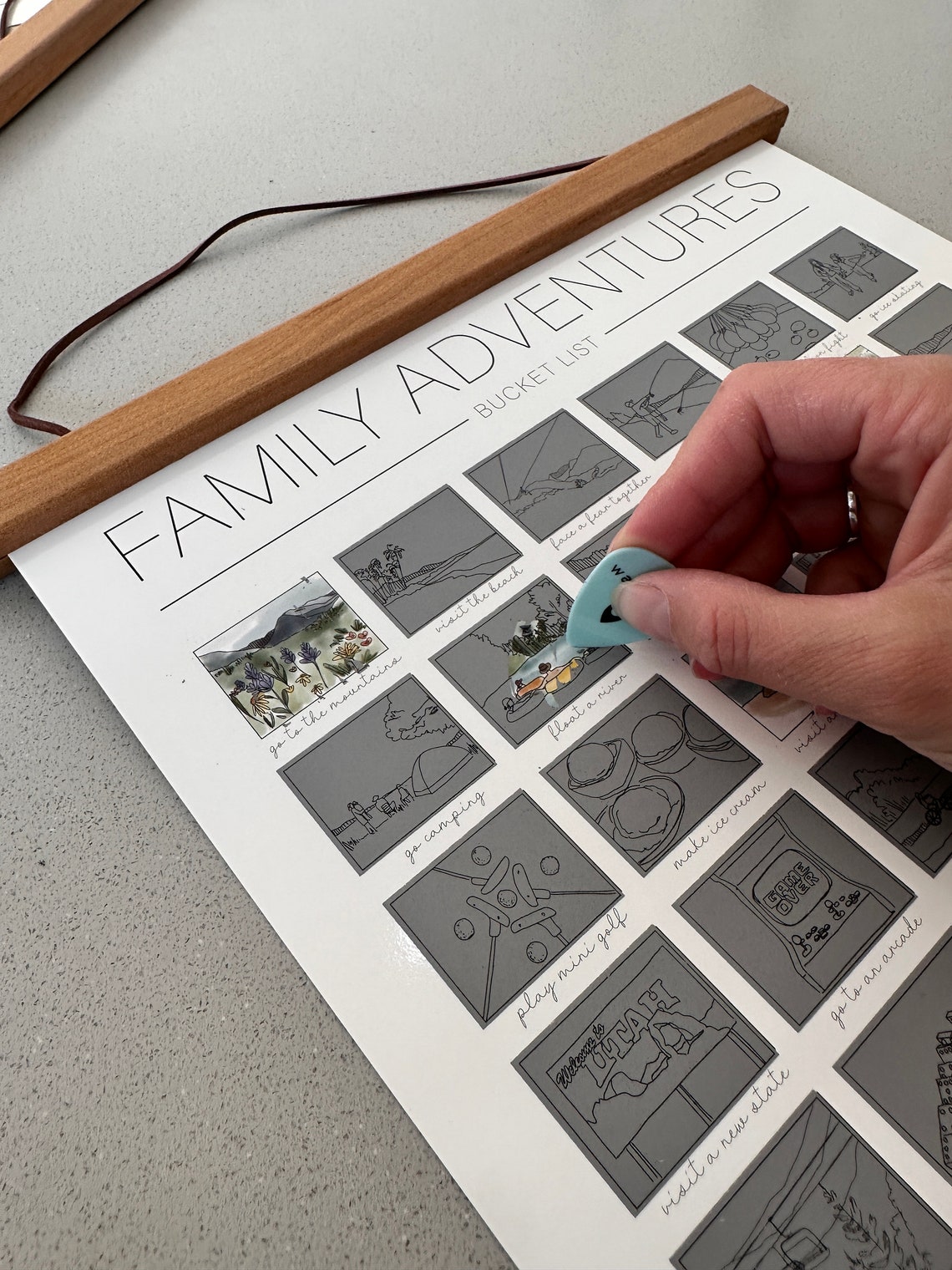 Family Adventure Scratch off Bucket List | Inspiring Activity Poster ...