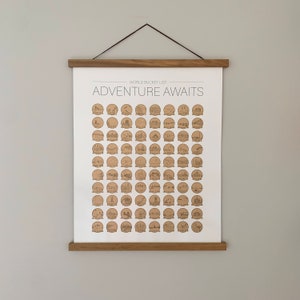World Bucket List Scratch off Poster | Travel Adventure Print | Mother ...
