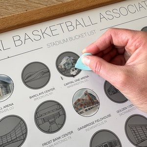 NBA Stadiums Scratch off Bucket List | Basketball Fan Gift - Etsy