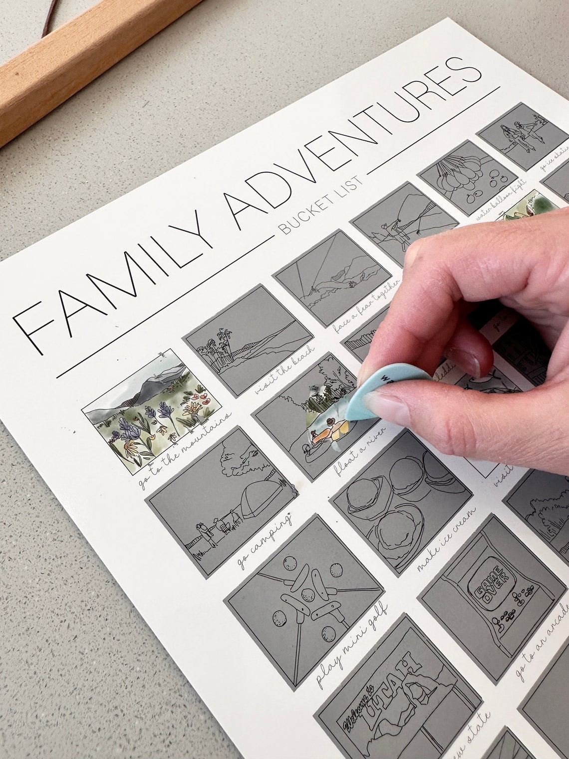 Family Adventure Scratch off Bucket List | Inspiring Activity Poster ...