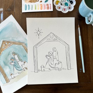 Nativity DIY Watercolor Paint Kit – Christmas Stocking Stuffer - Etsy