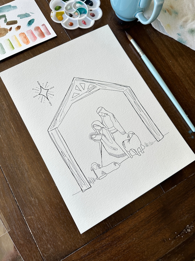 Nativity DIY Watercolor Paint Kit – Christmas Stocking Stuffer - Etsy