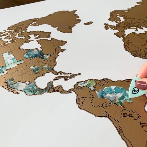 Scratch off World Map - Etsy