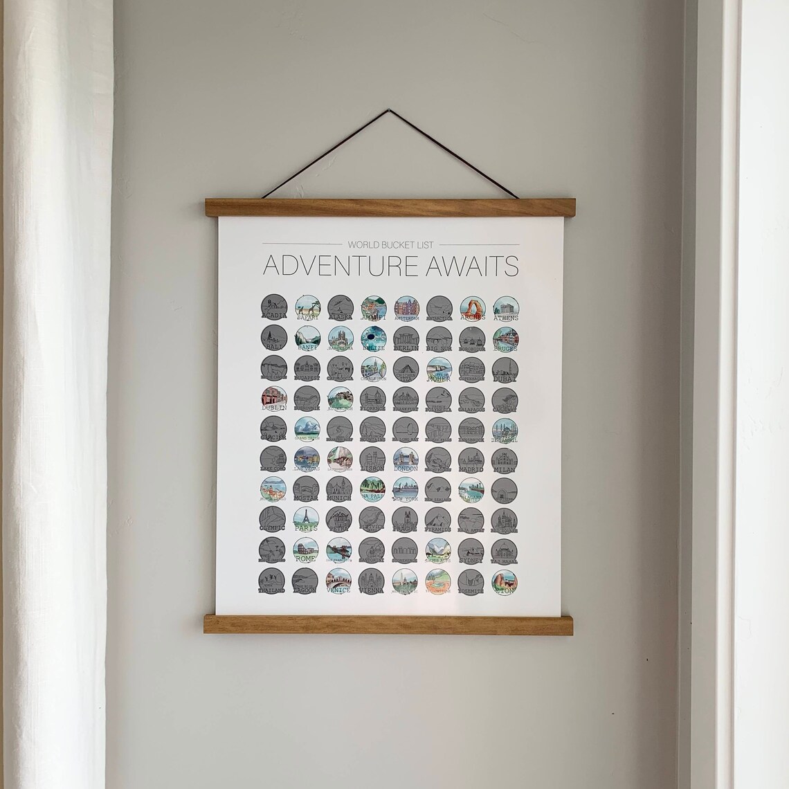 World Bucket List Scratch off Poster Gift for Traveler - Etsy