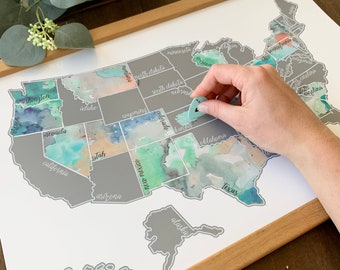 Scratch off Map | Etsy