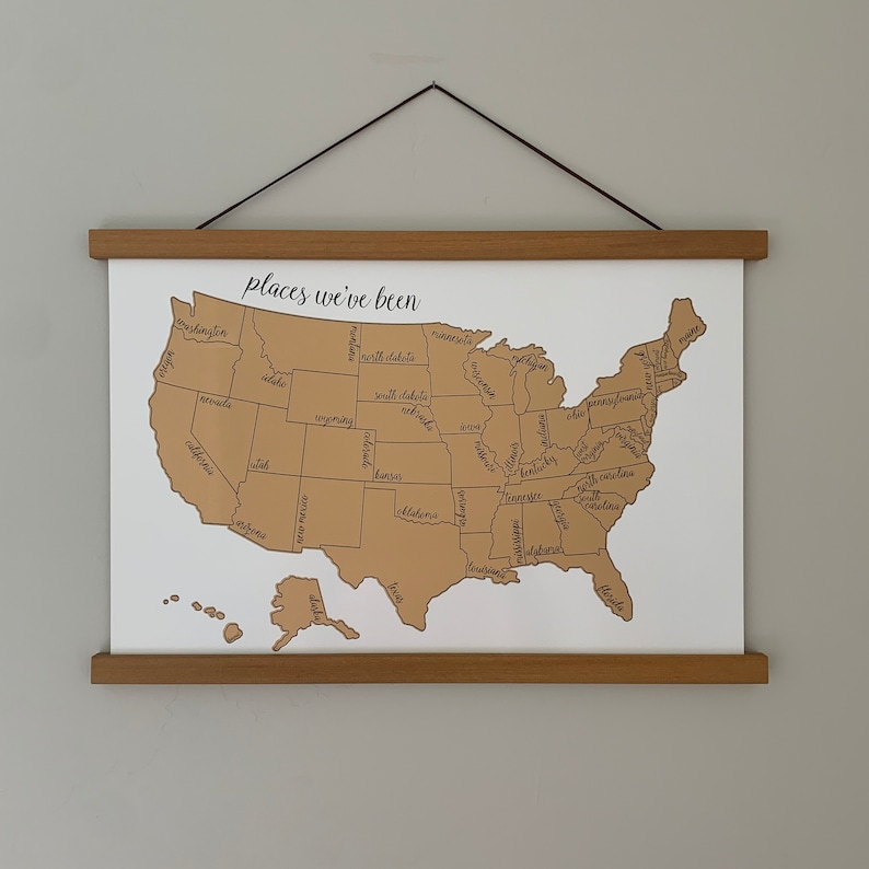 US Scratch off Map | Watercolor Travel Tracker | Easter Gift for Kids ...