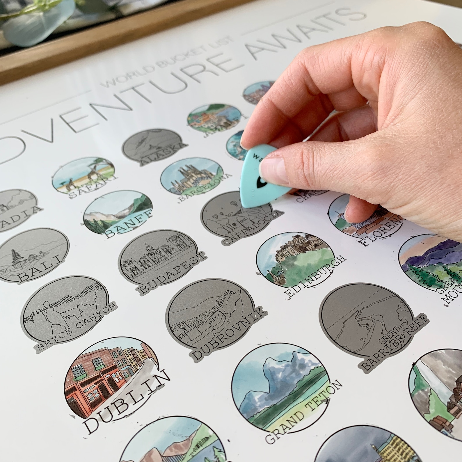 World Bucket List Scratch off Poster Gift for Traveler - Etsy