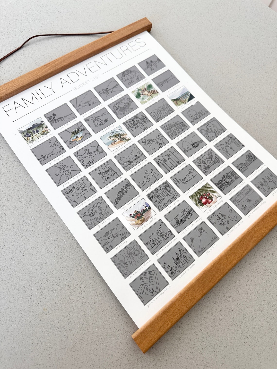 Family Adventure Scratch off Bucket List | Inspiring Activity Poster ...