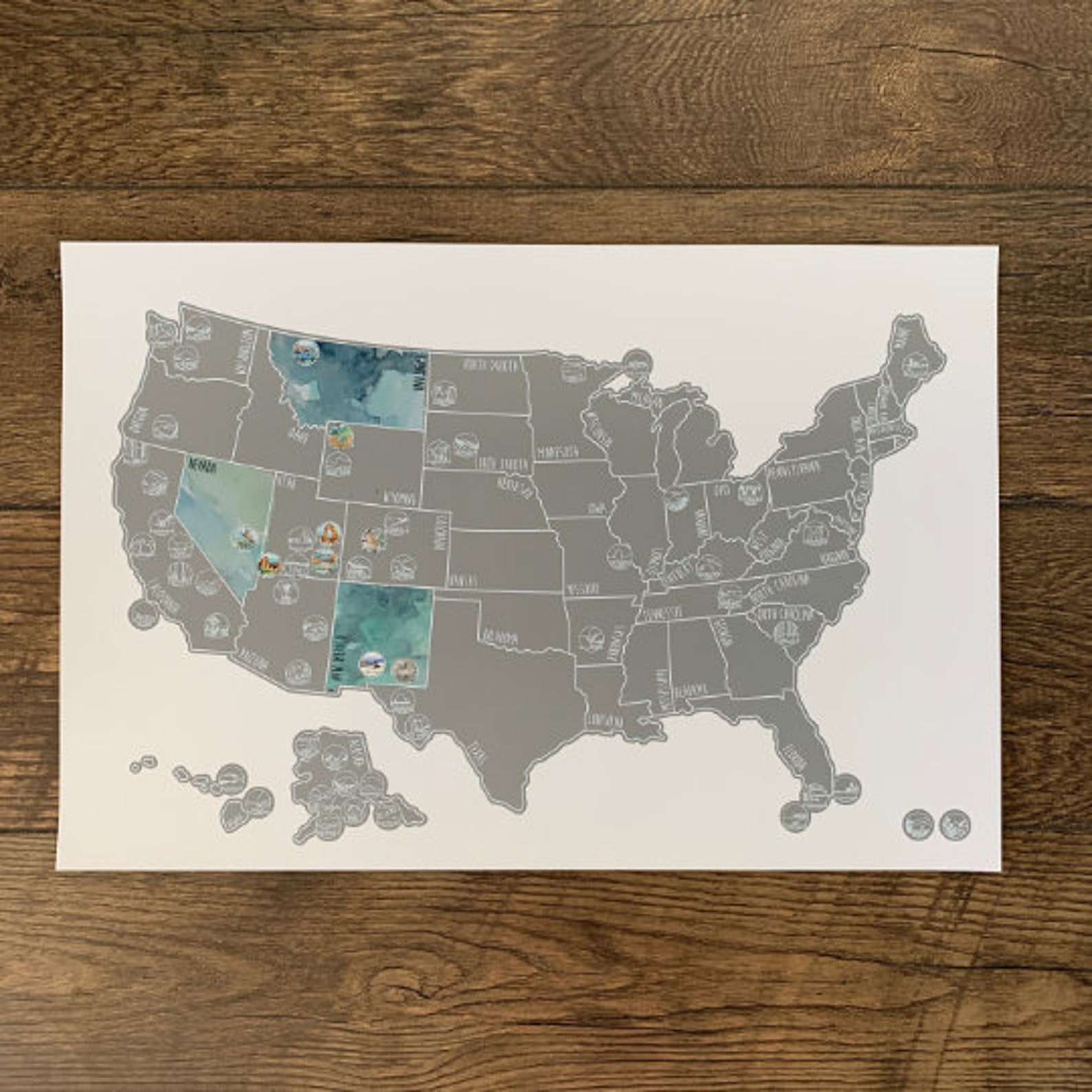 National Park Scratch off Map USA Travel Map Adventure Awaits Gift for ...