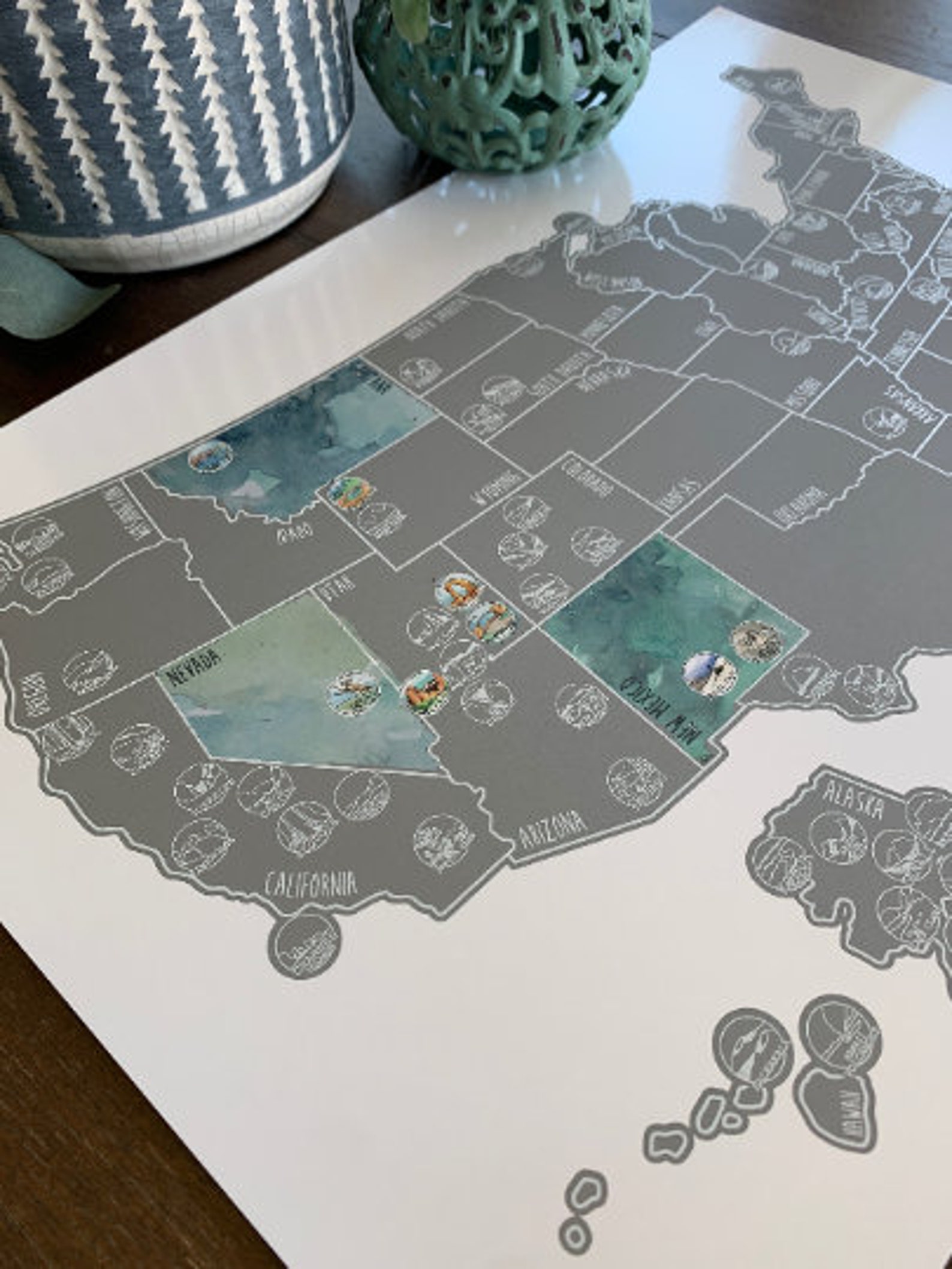 National Park Scratch off Map USA Travel Map Adventure Awaits Gift for ...