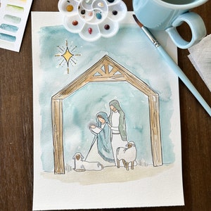 Nativity DIY Watercolor Paint Kit – Christmas Stocking Stuffer - Etsy