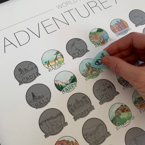 World Bucket List Scratch off Poster | Travel Adventure Print | Mother ...