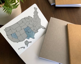 Map Travel Journal | Etsy