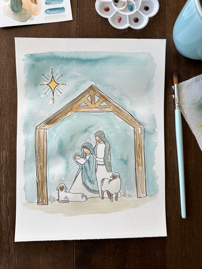 Nativity DIY Watercolor Paint Kit – Christmas Stocking Stuffer - Etsy
