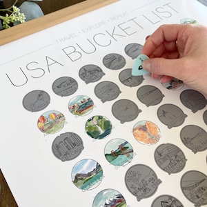 USA Bucket List Scratch off Poster | Travel Gift - Etsy
