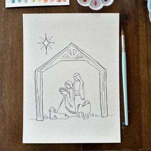 Nativity DIY Watercolor Paint Kit – Christmas Stocking Stuffer - Etsy