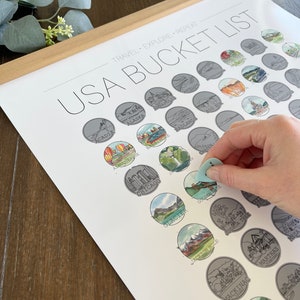 USA Bucket List Scratch off Poster | Travel Gift - Etsy