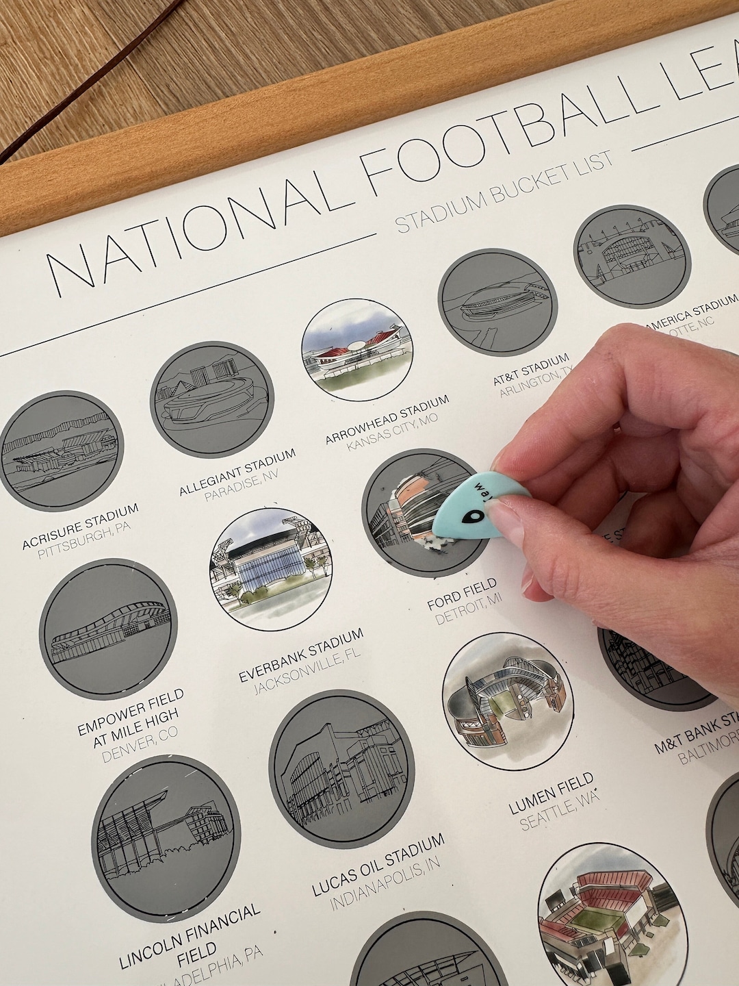 Football Scratch off Bucket List | NFL Scratch off | Football Office ...