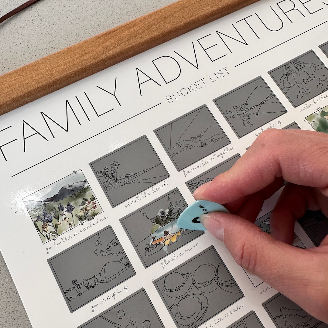 Family Adventure Bucket List Scratch-off Poster – 48 Fun Activities ...