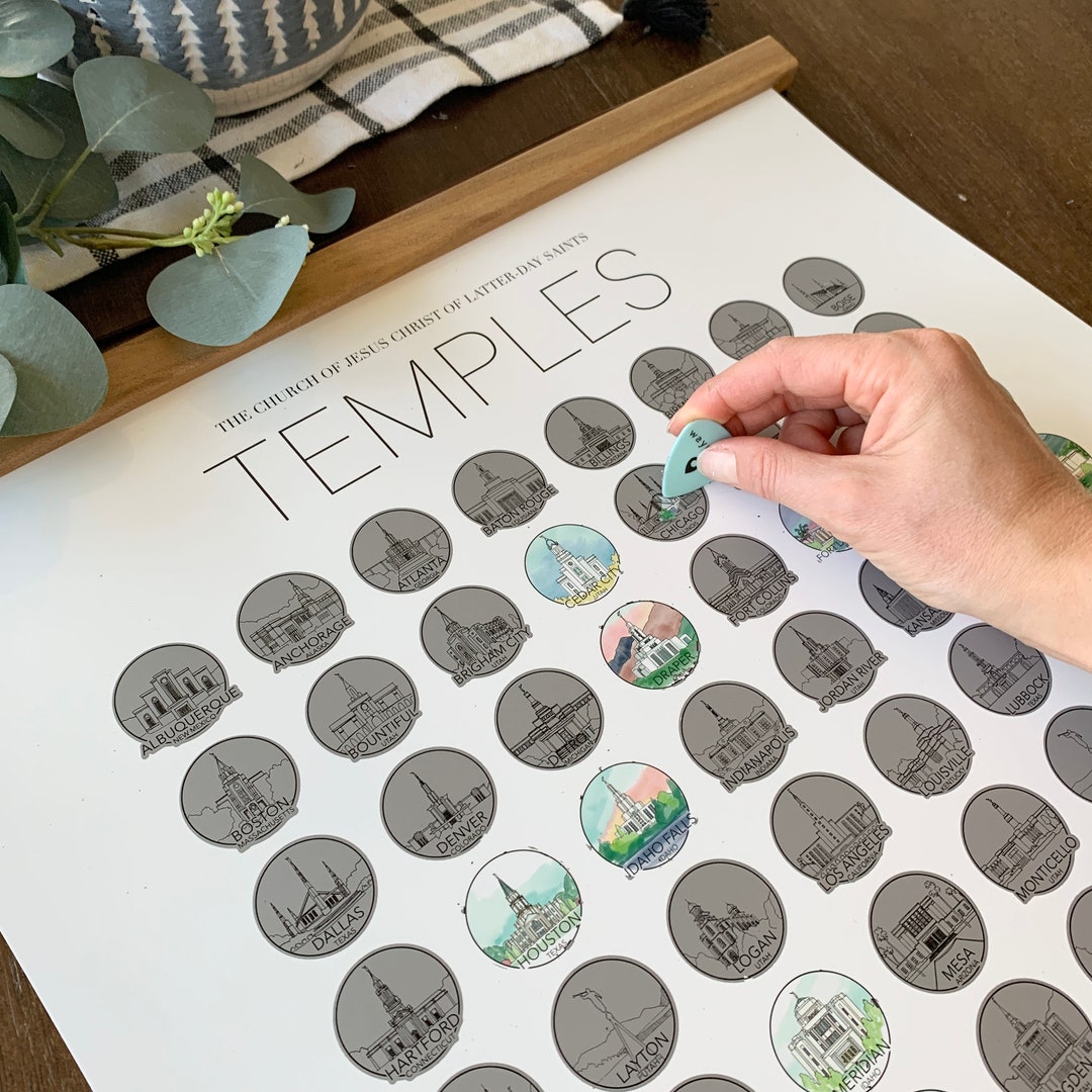 LDS Temple Scratch off Temple Bucket List Scratch off Print Latter Day ...