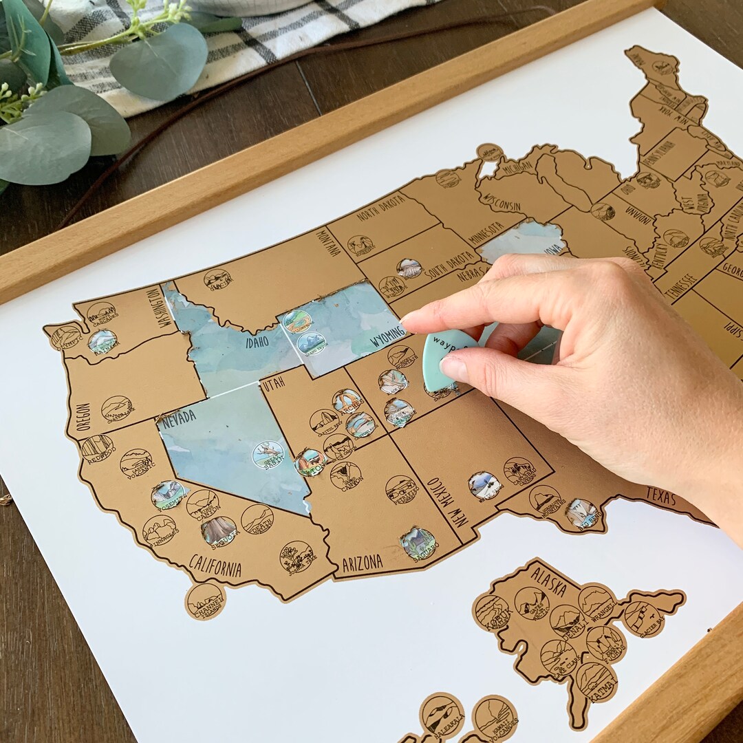 Scratch off National Parks Map – USA Travel Tracker Poster - Etsy Canada
