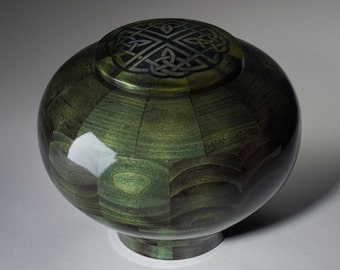 Irish Urn Handpainted Landscape of Ireland - Custom Urn / Celtic Urn ...