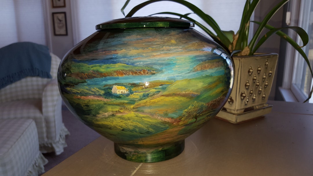 Irish Cremation Urn for Human Ashes - Artistic Celtic Urn for Adults ...