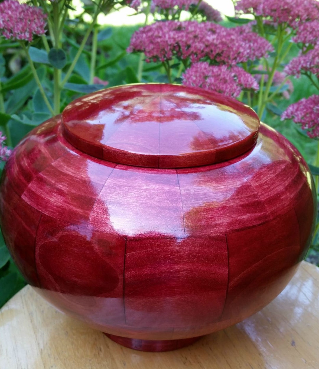 Peony Pink Urn - Pet Urn - Child's Urn - Custom Artistic Wooden ...