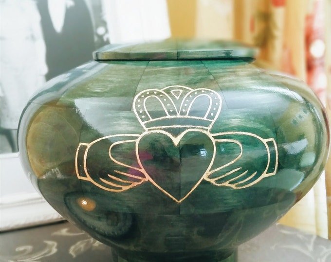 Irish Cremation Urn for Human Ashes - Artistic Celtic Urn for Adults ...