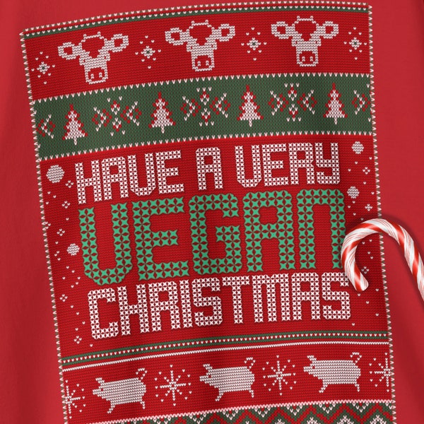 Vegan Christmas Sweater - Etsy