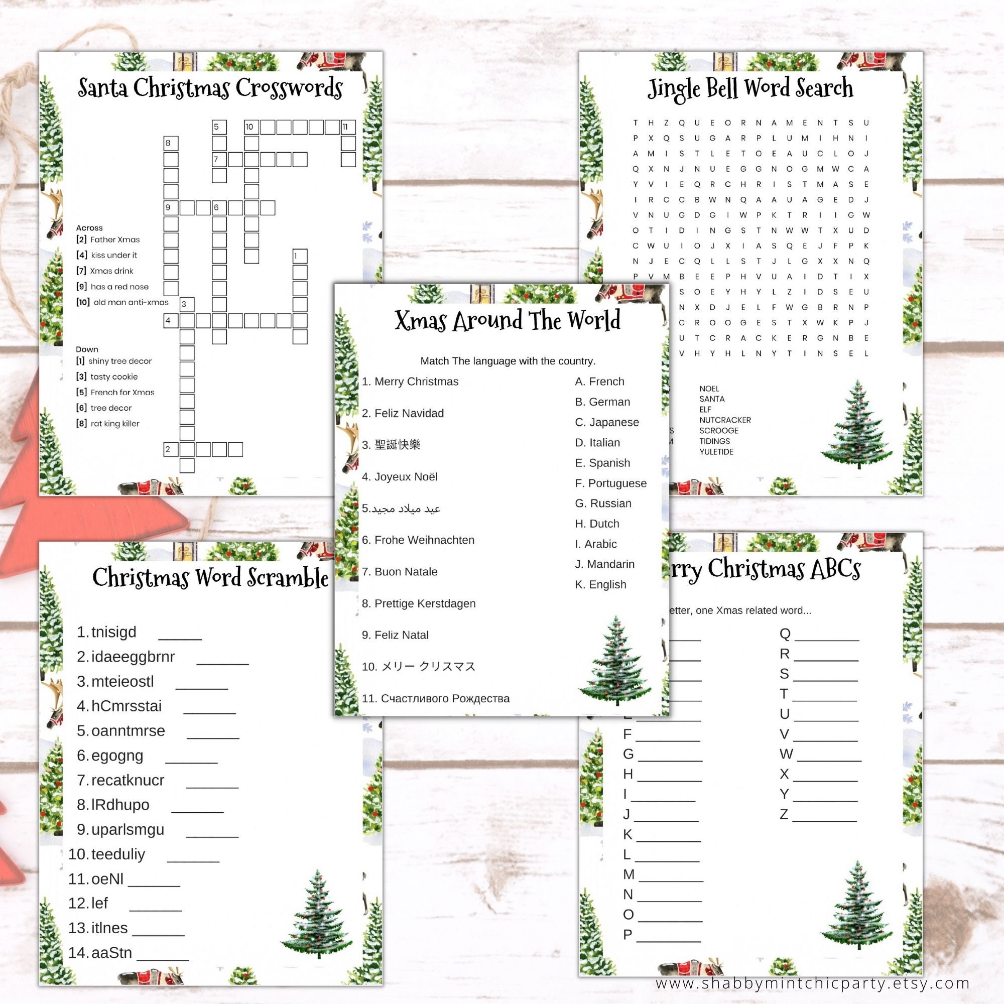 DIGITAL DOWNLOAD 13 Printable Christmas Activity Bundle - Etsy