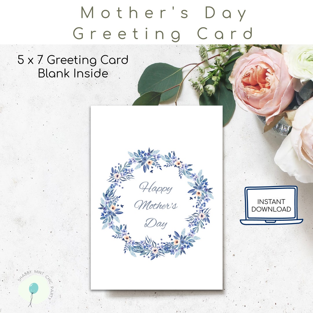 Printable Mother's Day Card, Instant Download Greeting Card, Happy ...