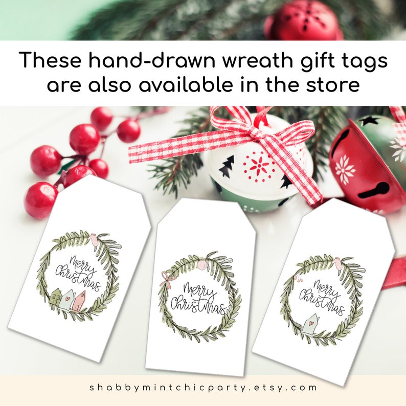 PRINTABLE Christmas Gift Tags Fox Design Print Yourself | Etsy