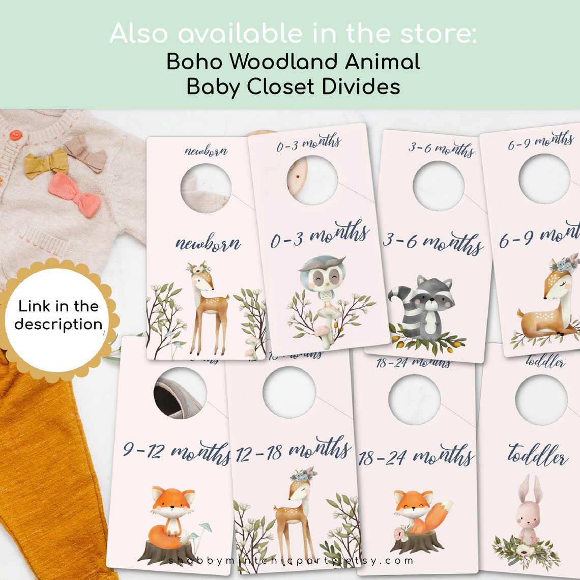 Editable Boho Woodland Animal Baby Drawer Labels New Mom | Etsy