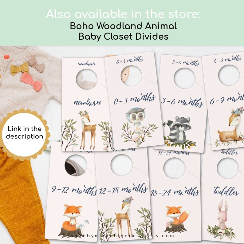 Editable Boho Woodland Animal Baby Drawer Labels New Mom - Etsy