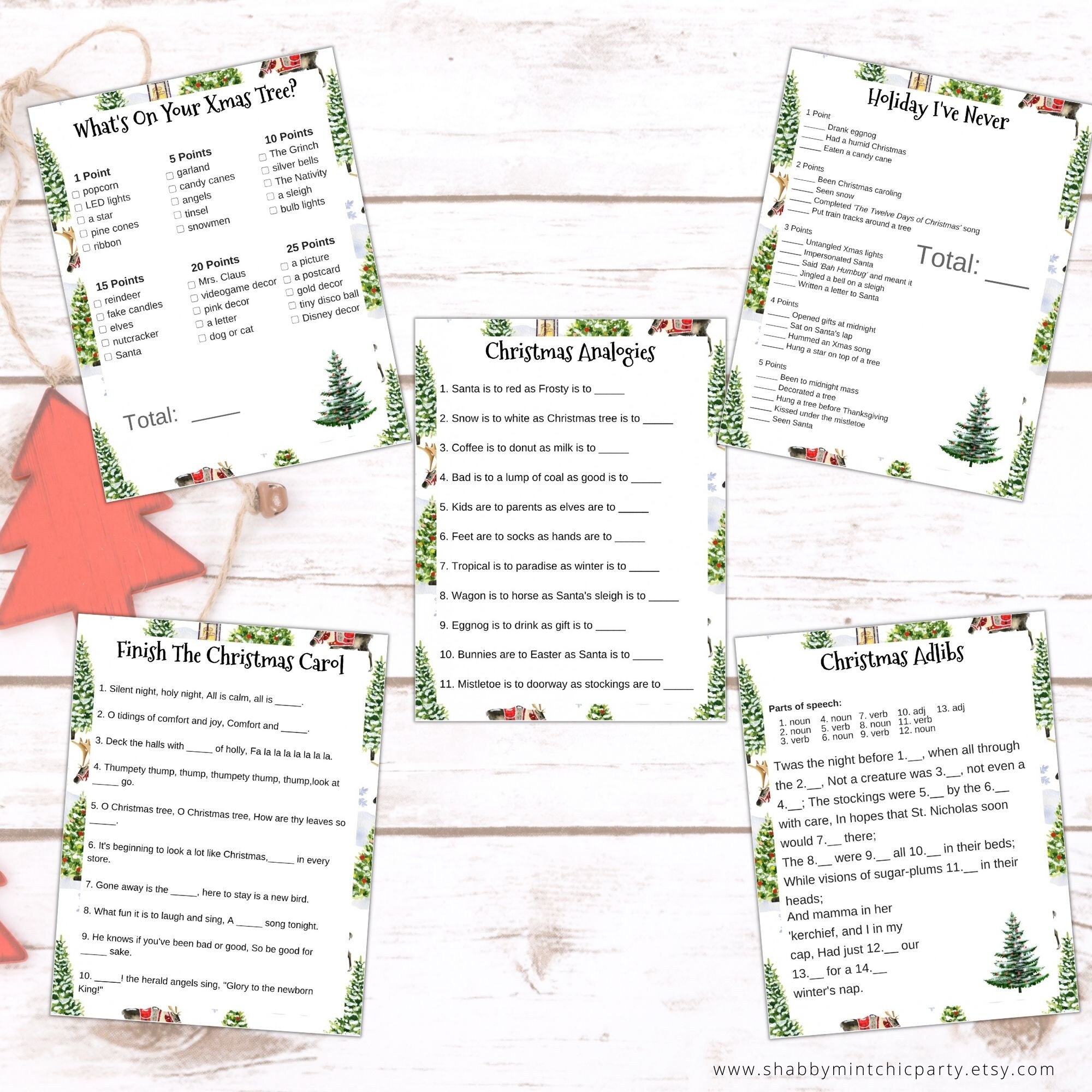 DIGITAL DOWNLOAD 13 Printable Christmas Activity Bundle - Etsy