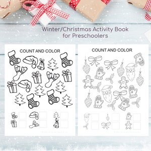 DIGITAL DOWNLOAD Printable Christmas Activity Book for Preschooler - Etsy