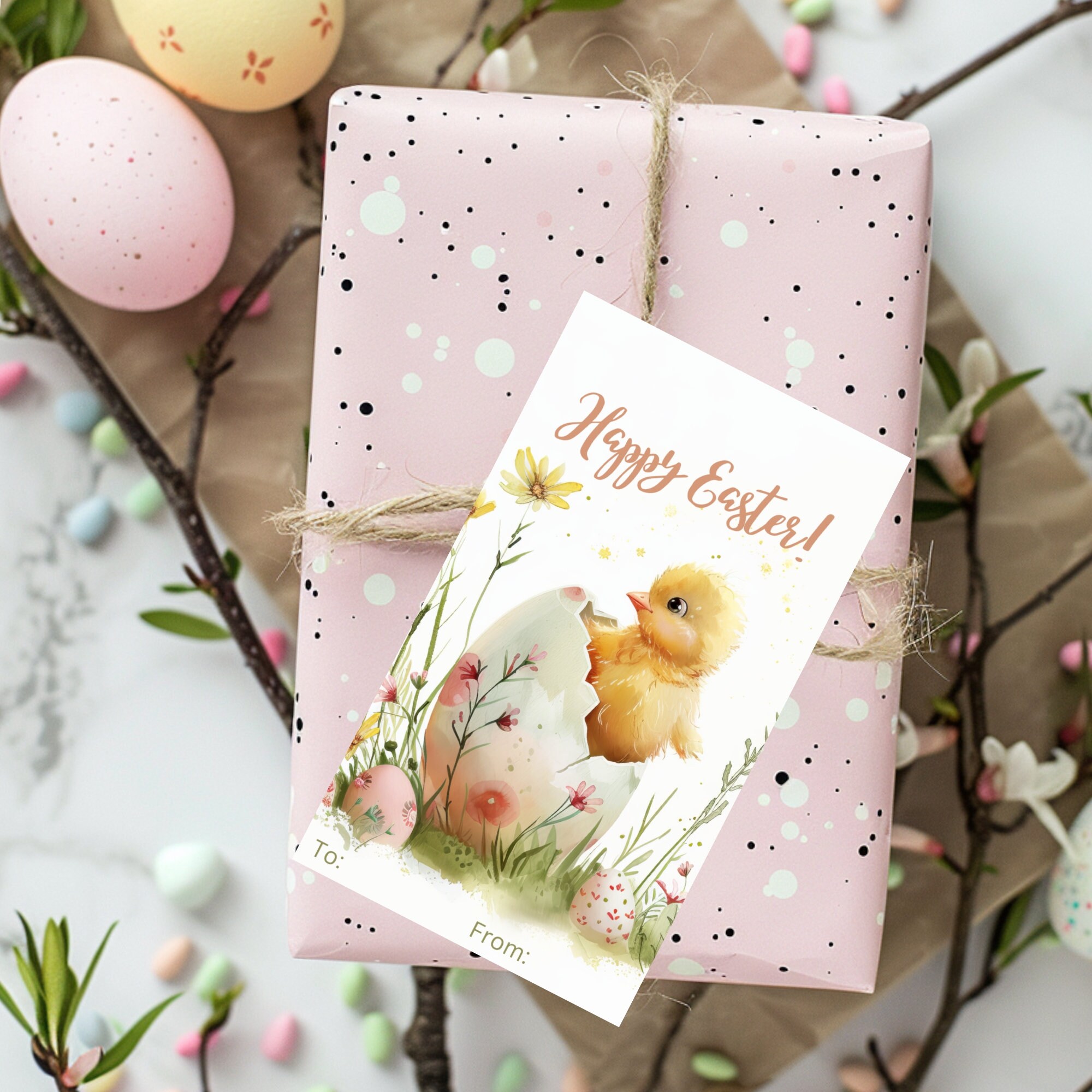 PRINTABLE Easter Gift Tags, Easter Favor Tag, Print at Home Gift Tags ...