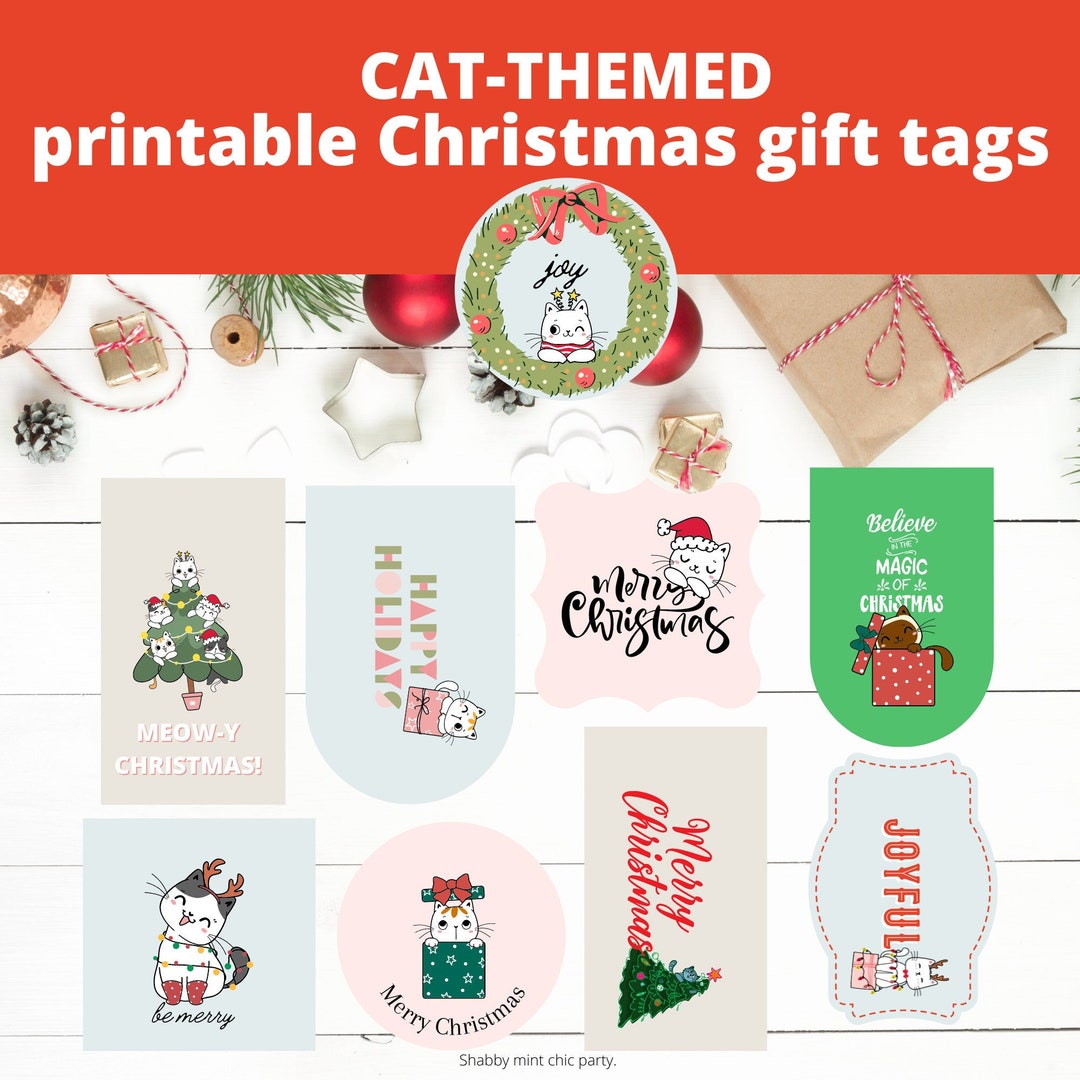PRINTABLE Christmas Gift Tags ,print Yourself Christmas Tags, Christmas ...