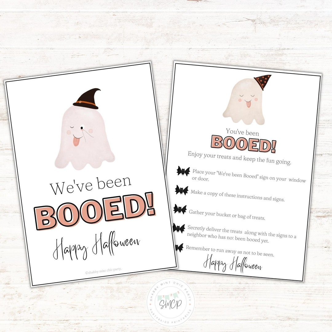 You've Been Booed Printable Sign for Halloween, Booed Signs for ...