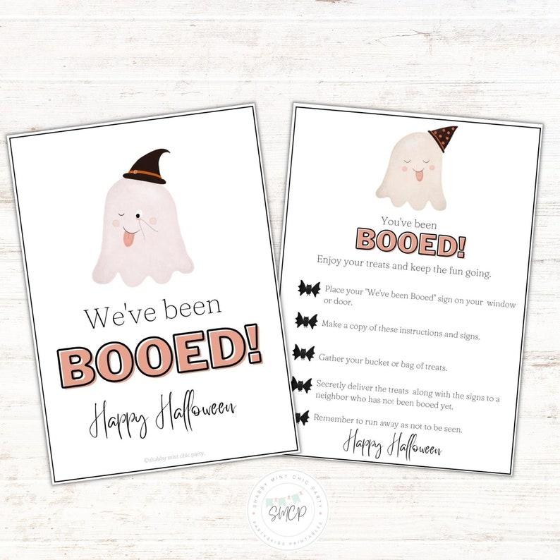 You've Been Booed Printable Sign for Halloween, Booed Signs for ...