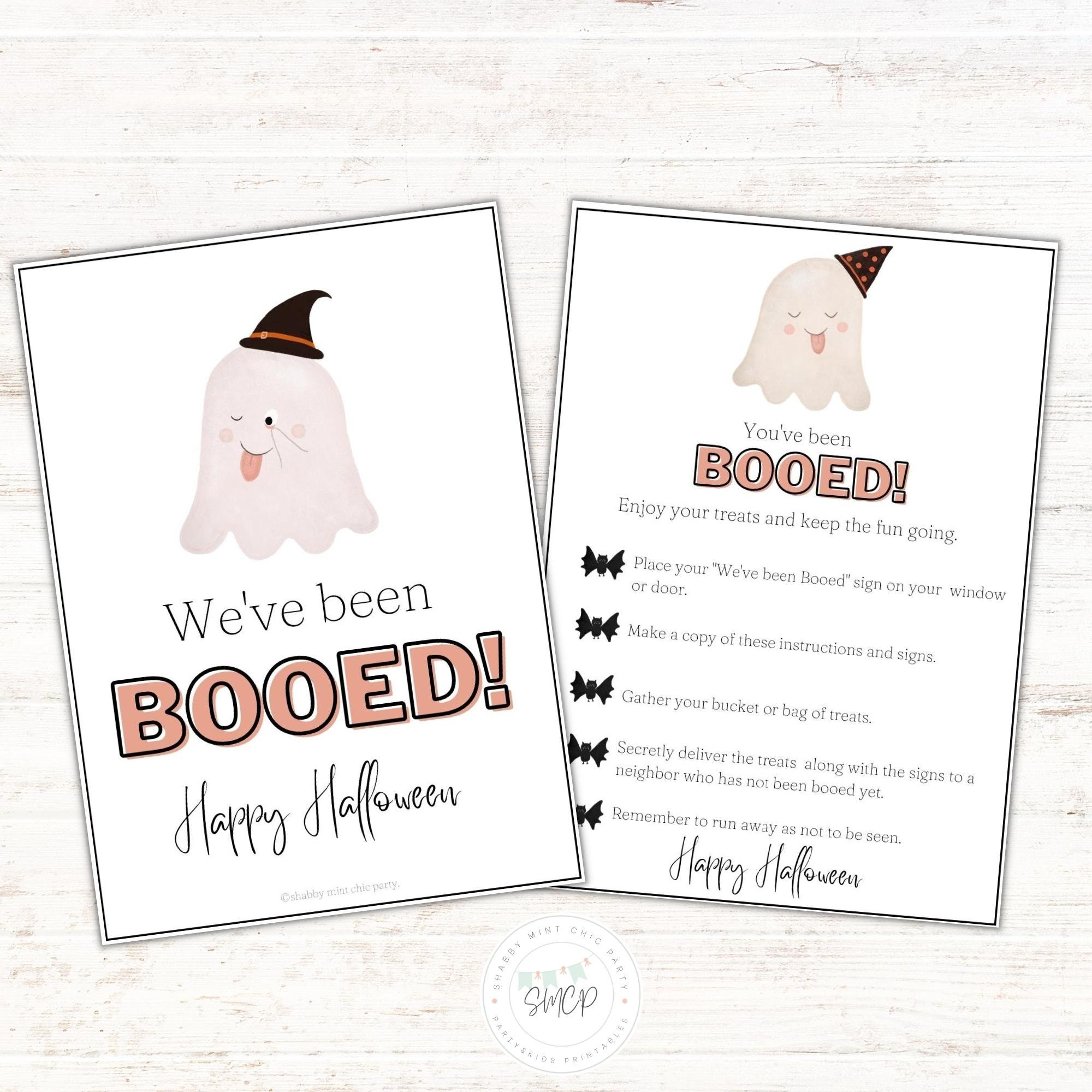 You've Been Booed Halloween Sign: Neighborhood Printable (digital ...