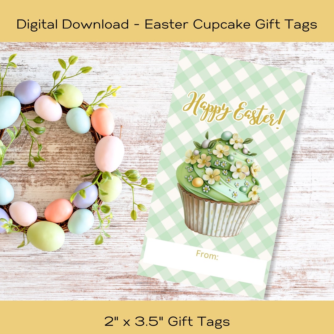 PRINTABLE Easter Gift Tags, Easter Favor Tag, Print at Home Gift Tags ...