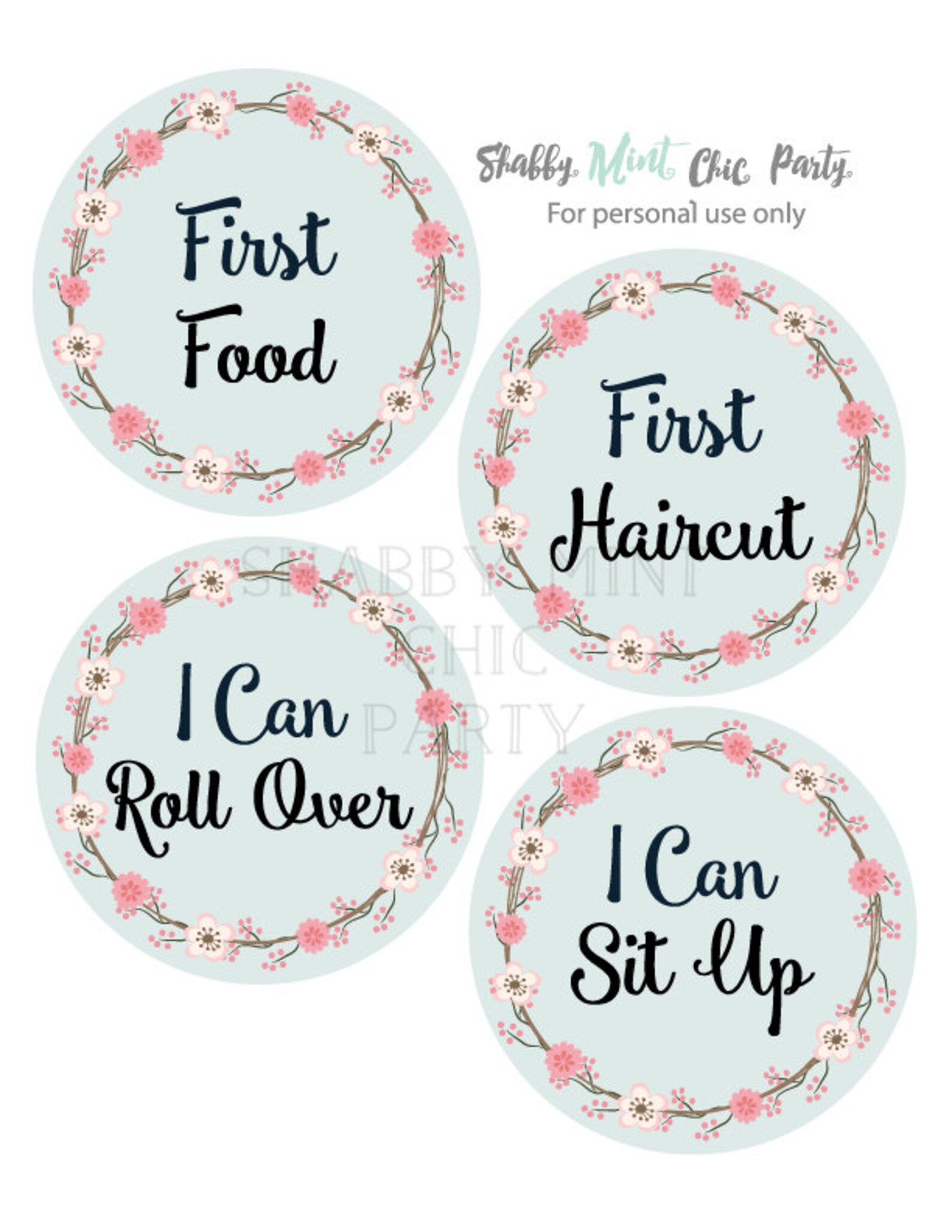 Baby's First Milestones. Baby Milestone Cards. Milestone Stickers. Baby ...