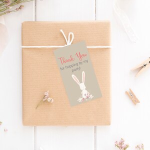 Gift Tag Printable. Bunny Gift Tag. Bunny Favor Tags. Baby Shower Favor ...